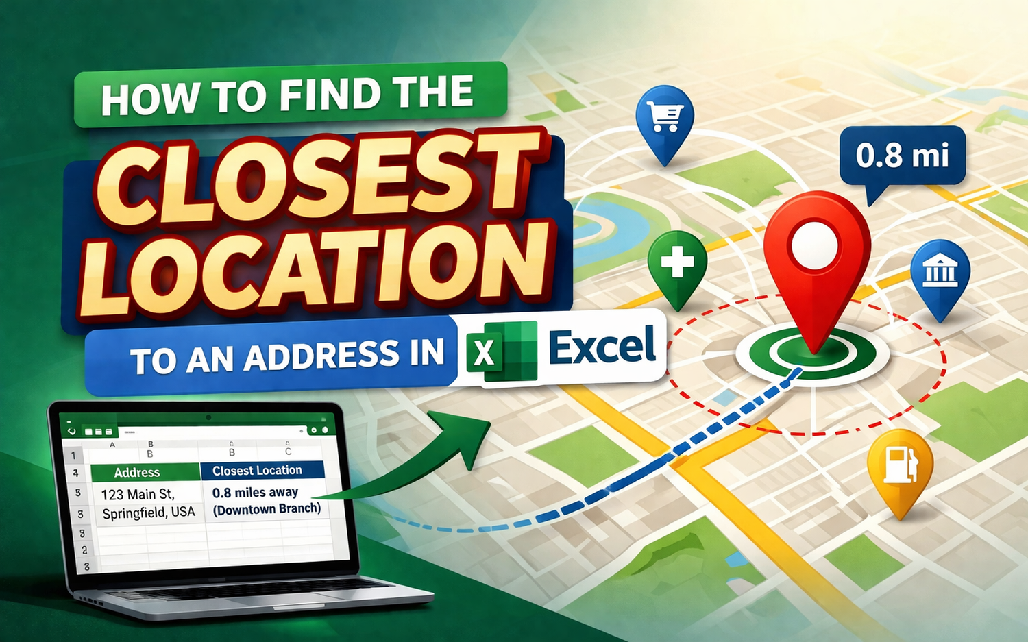 Find the Closest Location to an Address in Excel Fast – Excel Distance ...